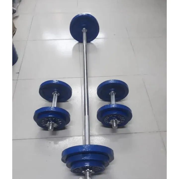 Eight Pieces Dumbbell Set With Two 10 inch Sticks 1 pcs 3 feet burble ...