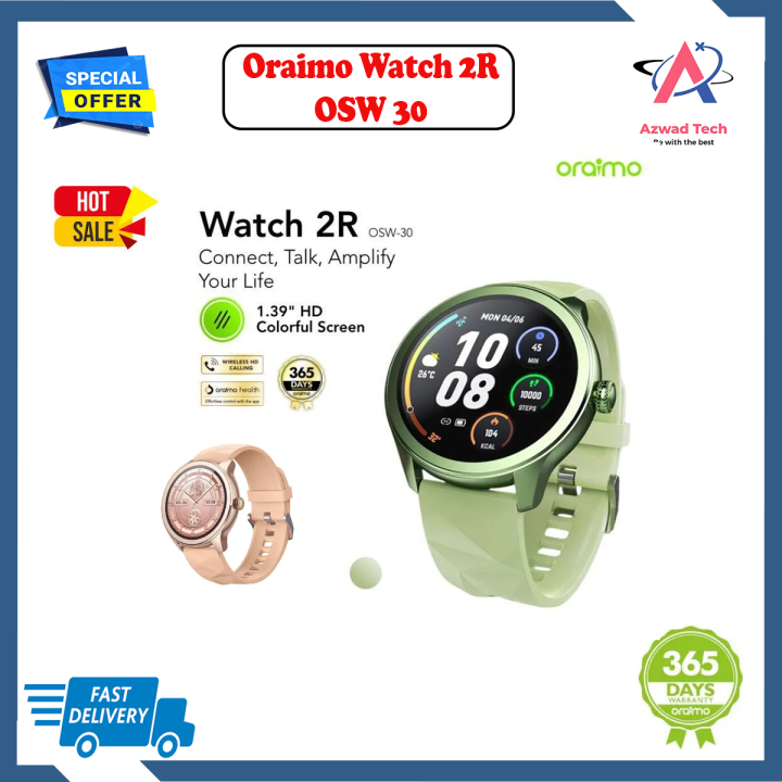 Oraimo Watch 2R Bluetooth Calling Smart Watch(OSW-30) | Daraz.com.bd