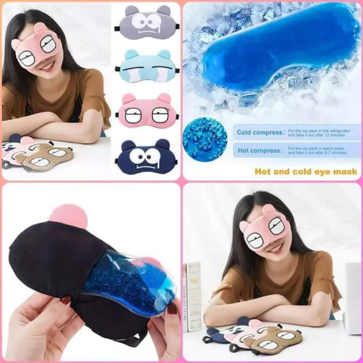 Cold Eye Mask with jell pad Eye Care Summer Essential Beauty Fatigue ...
