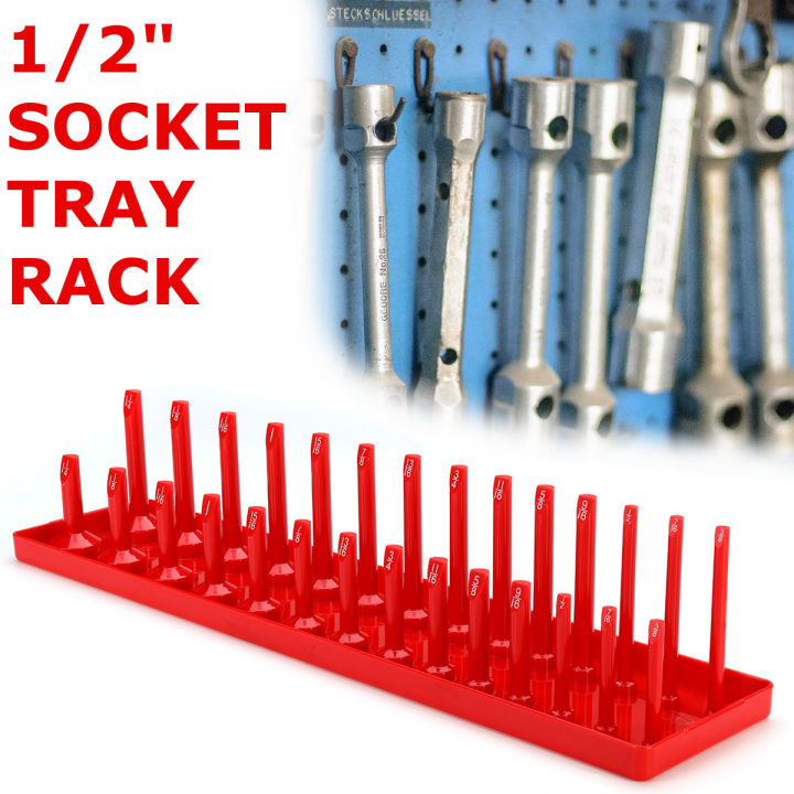 Pragmatic 28 Slot Socket Rack Storage Rail Tray Holder Shelf Organizer ...