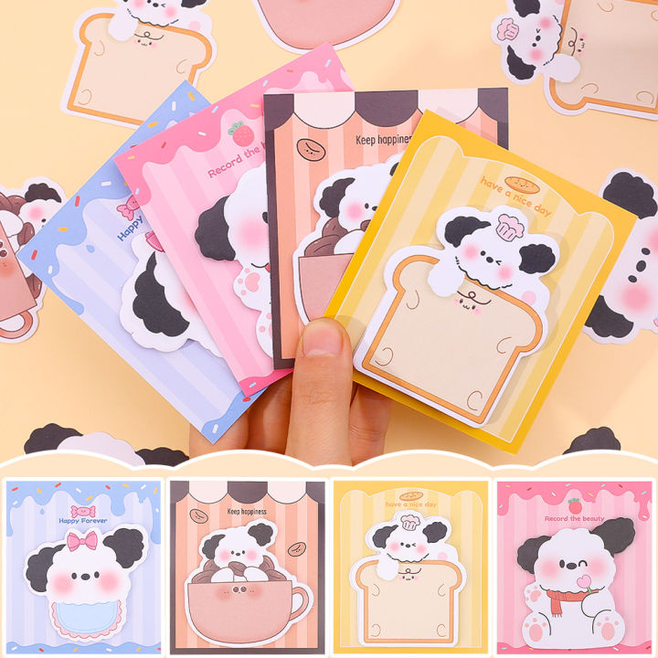 30 Sheets/book Cartoon Dog Convenience Sticker Cute Student Stationery ...