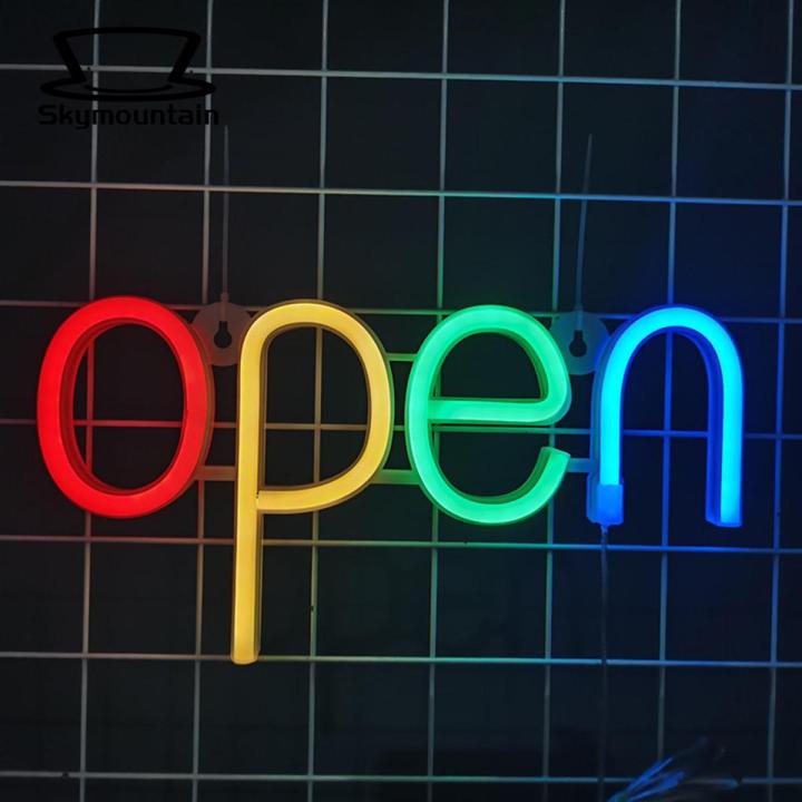 Skymountain OPEN Neon Sign Flicker-Free LED OPEN Sign Lighting Neon ...