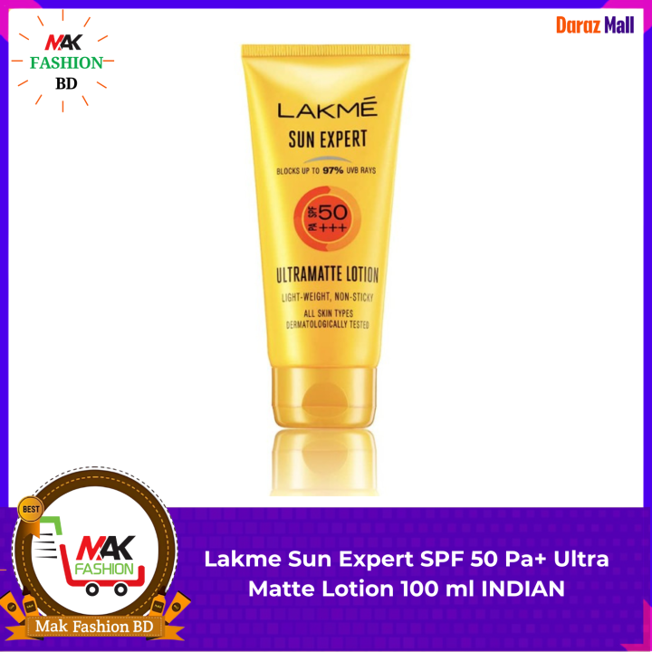 Lakme Sun Expert SPF 50 Pa+ Ultra Matte Lotion 100 ml INDIAN | Daraz.com.bd
