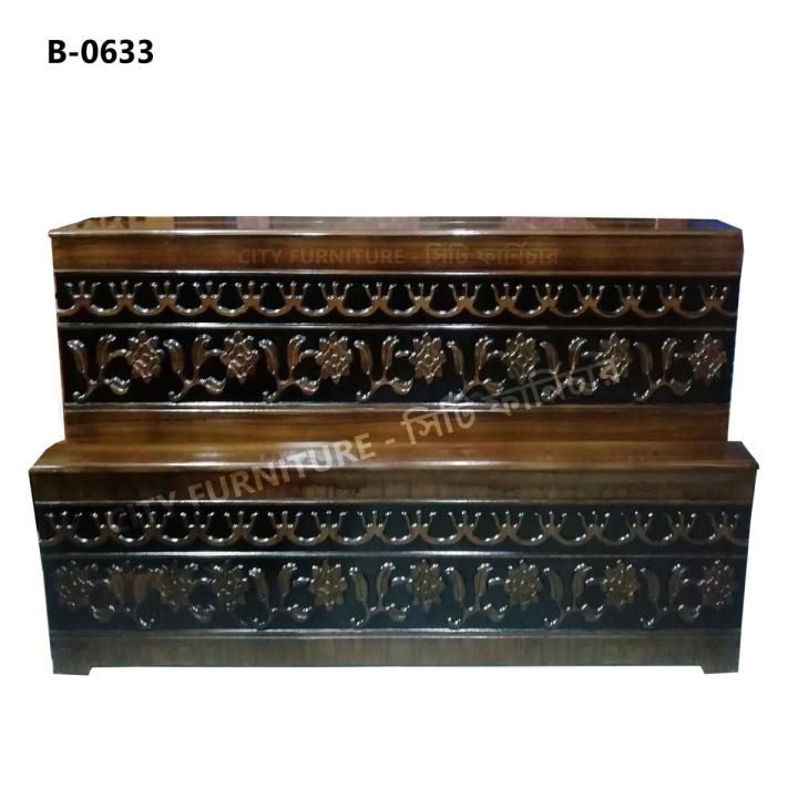 B-0633 (4/7feet Single Semi Box Diamond Pesting Bed) 3D Design - Bed ...