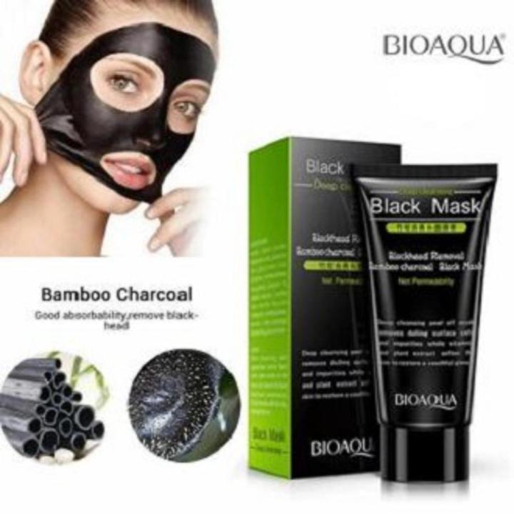 BioAqua Deep Cleansing Charcoal Black Facial Mask - 60gm | Daraz.com.bd