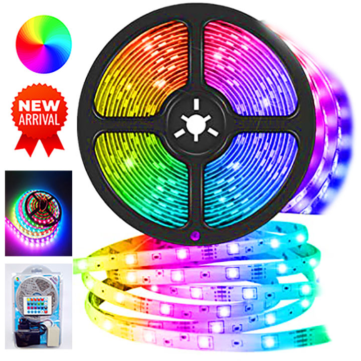 16 Colours Waterproof Flexible Tape Color Changing RGB LED Strip Lights ...
