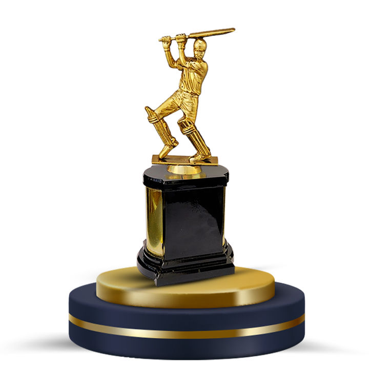 Golden Cricket Player Award Trophy - Best Cricket Player Award Trophy ...