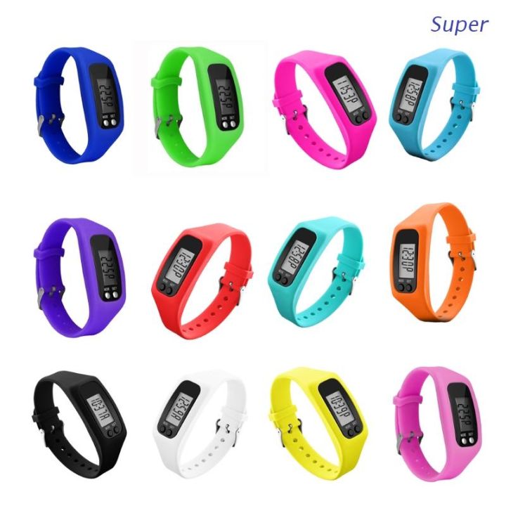 Super Display Fitness Gauge Step Tracker Sports Smart Wrist Watch ...