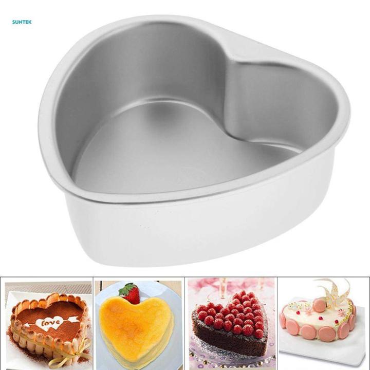 2x Heart Shaped ,Aluminum Cake Tray,Removable Bottom Wedding Birthday ...