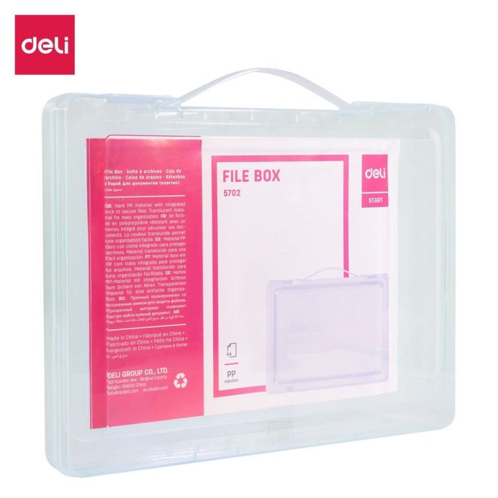 Deli E5702 File Box A4 Size Trnsparent | Daraz.com.bd