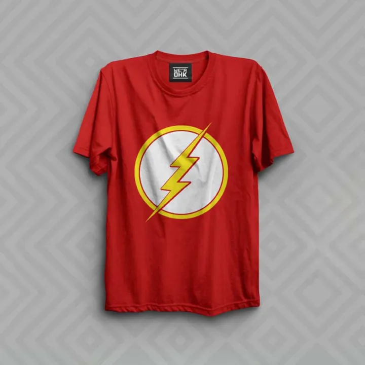WearDHK Red Flash Cotton Blend T-Shirt | Daraz.com.bd