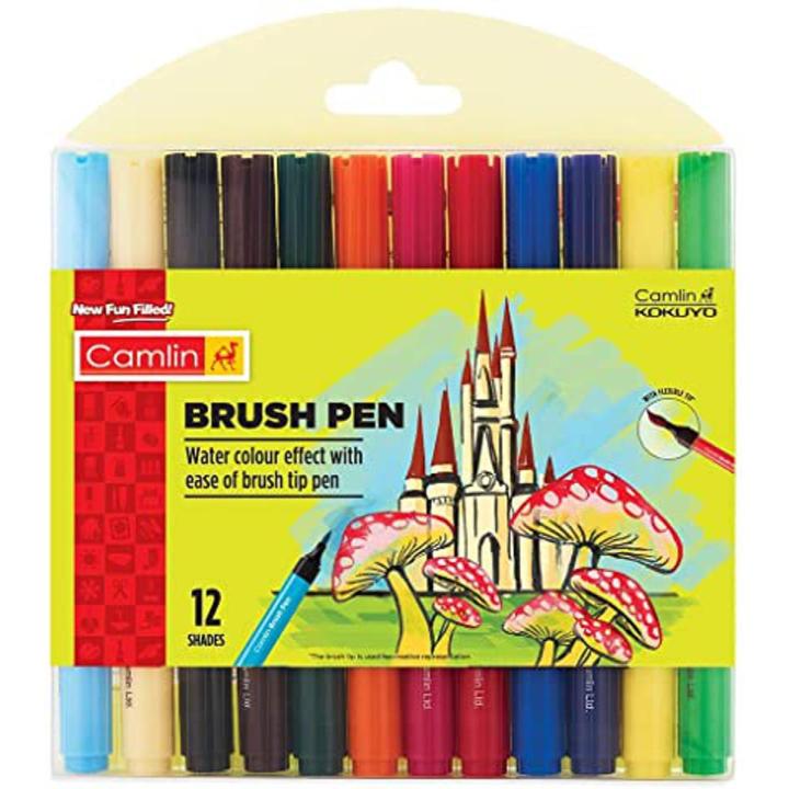 Camel Brush Pen (Water Color Effects With Ease Of Brush Tip Pen 12 ...