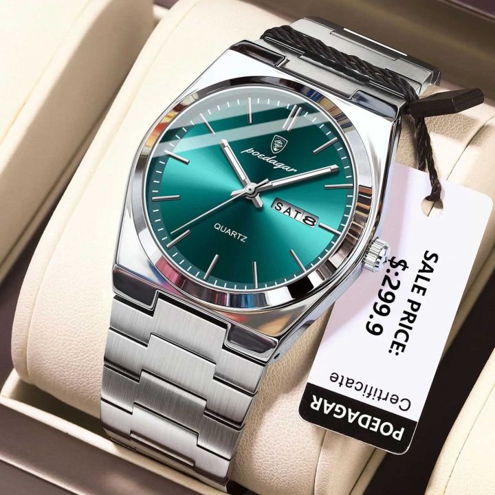 POEDAGAR 930 Men New Luxury Watch Waterproof Luminous Date Week ...