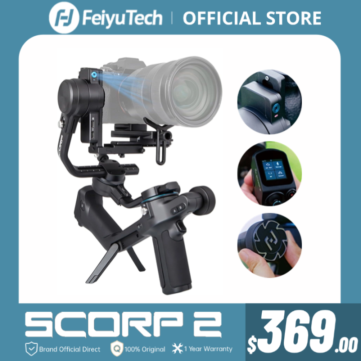 FeiyuTech SCORP 2[Official]Camera Gimbal Stabilizer Built-in AI Tracker Upgrade Joystick Touch ...