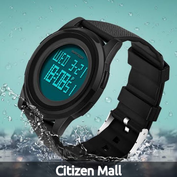 Sanda Waterproof Digital Watch for men .Black | Daraz.com.bd