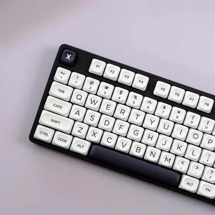 126 Keys Minimalist White Keycap MOA Profile PBT Dye Sublimation Keycap ...