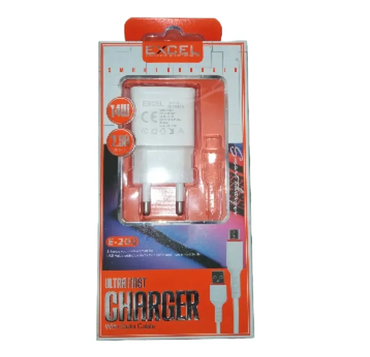 Excel Micro USB Fast travel charger Adapter 2.3A (14W) | Daraz.com.bd
