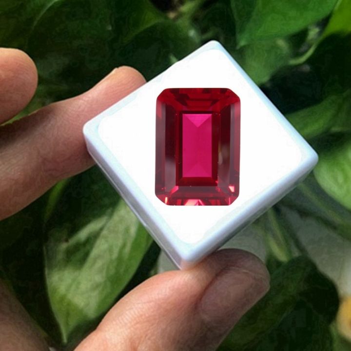 Natural Pigeon blood Ruby 12x16mm 12.50 Cts Sri-Lanka VVS Emerald Cut ...