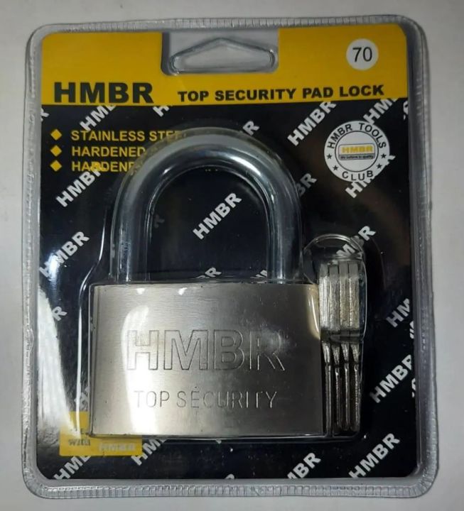 HMBR top security pad lock 70 mm with 4 keys | Daraz.com.bd