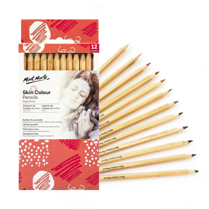 Mont Marte Skin Tones Colour Pencils Set 12pc | Daraz.com.bd