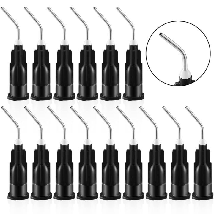 200pcs Disposable 20 Gauge Bent Dispensing Tips Black Dispensing ...