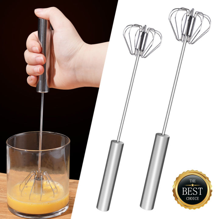Stainless Steel Wire Manual Hand Mixer Plunger Egg Beater Blender ...