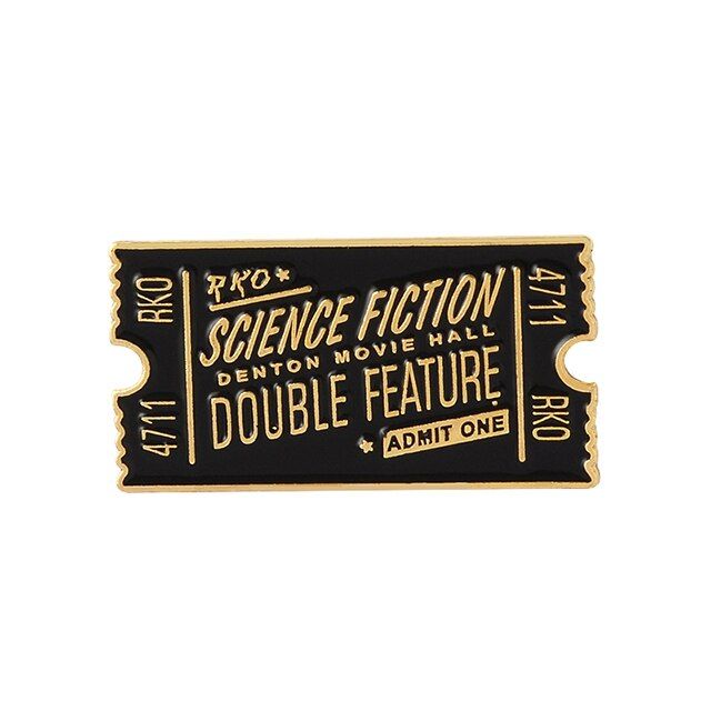 【DATA FROG Global MALL】（NEW）Science Fiction Horror Movie Ticket Brooch ...