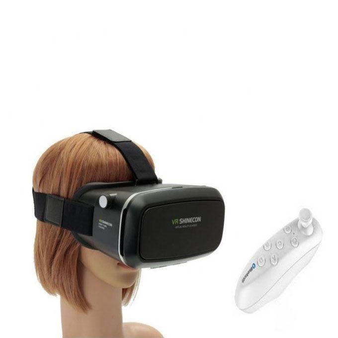 3D VR BOX with Remote Controller - Black and White | Daraz.com.bd