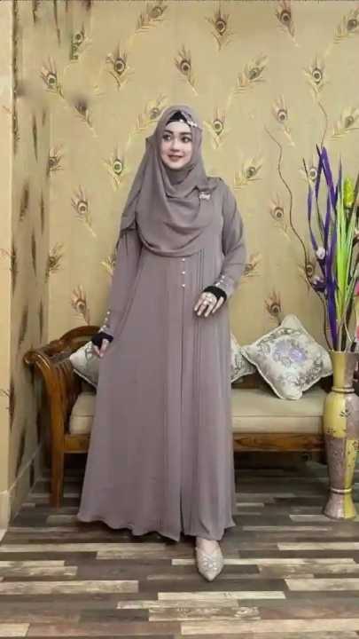 abaya borka Rippit Kuchi Dubai Cherry stylish party borka fashion collection Fashionable khimar ...