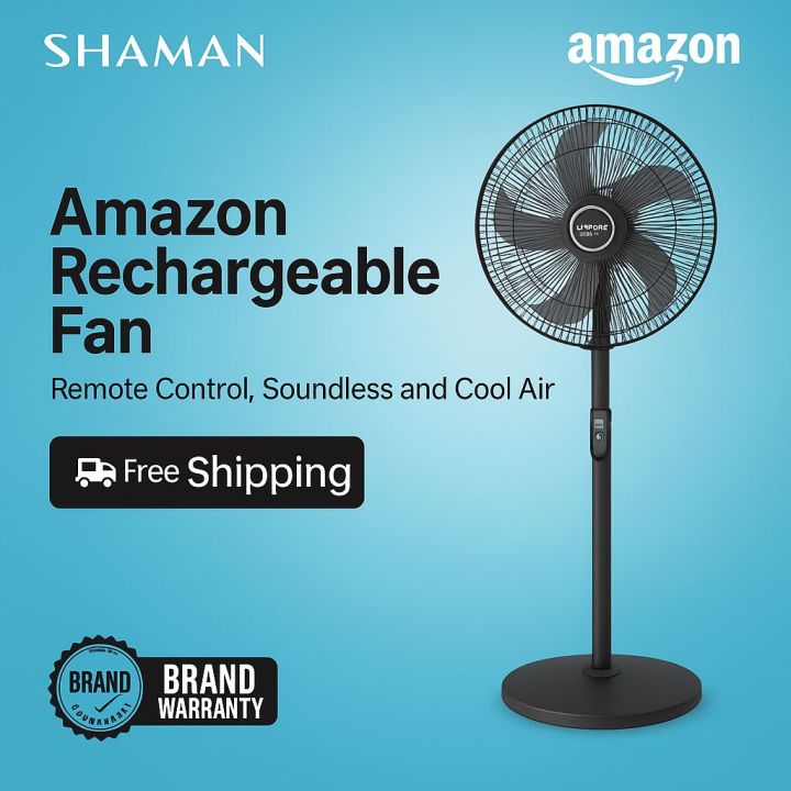 Amazon Charger Fan HT-AF15 Remote Control Rechargeable Fan for ...