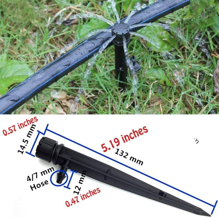 20pcs Adjustable Irrigation Dripper Stick Emitter 8 Hole Sprinkler with ...