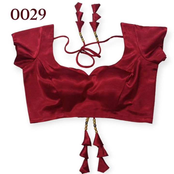 Princess Cut Backless Blouse For Women Maroon Color | Daraz.com.bd