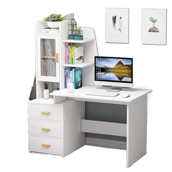 Study Desk Bookshelf and Heavy Duty Portable Computer PC Laptop Table ...