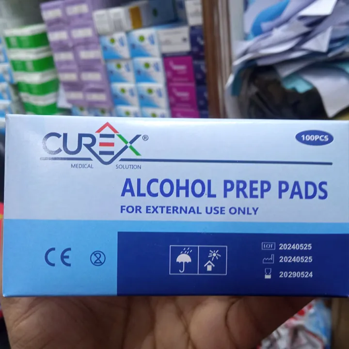 Curex Alcohol Prep Pads 100 Pcs Box Medical Surgical Towelettes Sterile ...