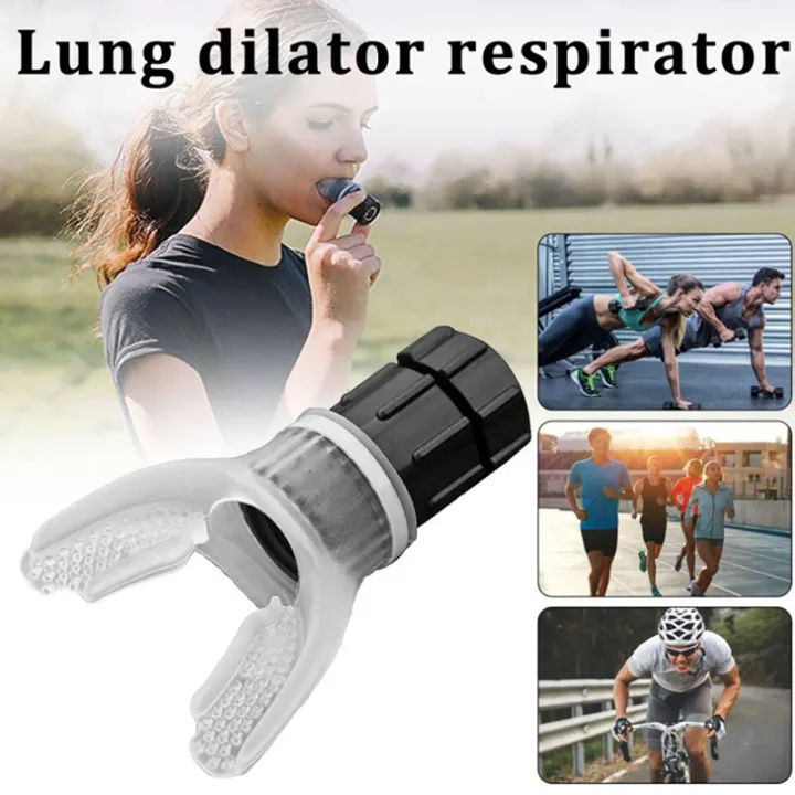 New Breathing Trainer Exercie Lung Face Mouthpiece Repirator Health ...