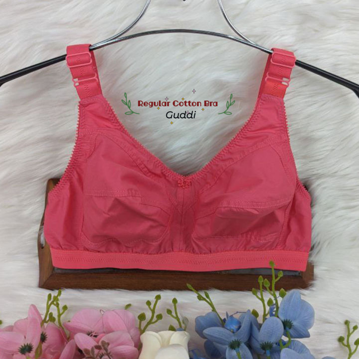 Original Regular Pure Cotton Bra-Guddi Pink Color | Daraz.com.bd