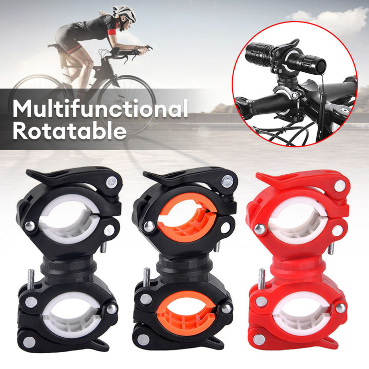 Bicycle Light Bracket Bike Lamp Holder LED Torch Headlight Pump Stand ...