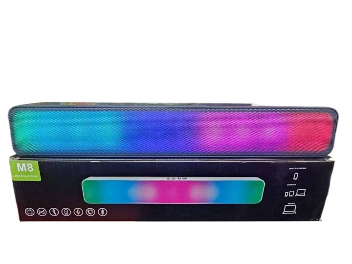 M8 Led Soundbar RGB Desktop Soundbar Bluetooth 5.0 portable Speaker ...