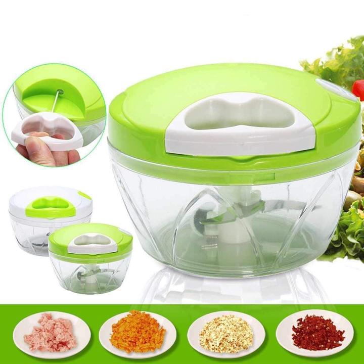 Vegetable Chopper Handy Quick Cutter for Kitchen, 3 Blade Stainless ...