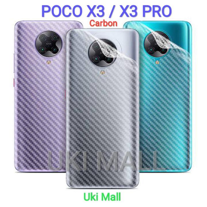 3D Carbon Fiber Back Skin Film Paper For Poco X3 \ poco X3 Pro | Daraz ...