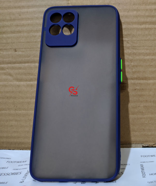 For Realme 8i Matte Translucent Hard Camera Protection with Button ...