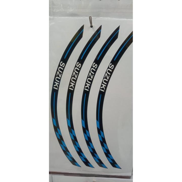 Suzuki Bike Ring Sticker blue and Black | Daraz.com.bd