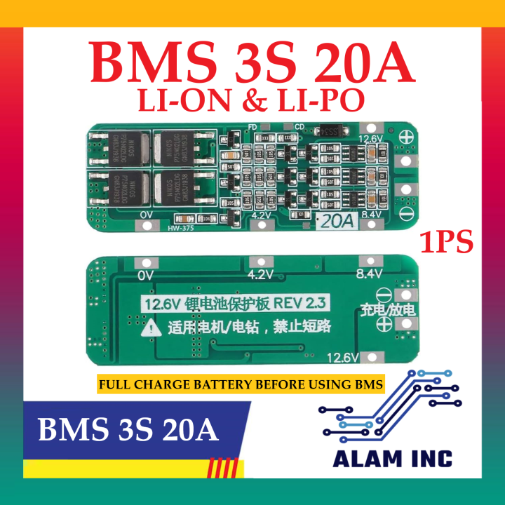 BMS 3S 20A 18650 Lithium Battery Charger BMS Protection Board for Drill ...