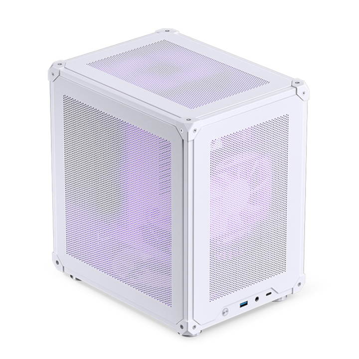 C6 MATX Mini ITX Case PC Case Desktop Mesh Chassis White | Daraz.com.bd