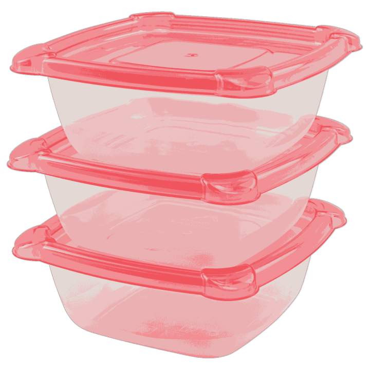 Akij Freshia Container-Mini Square-3 pcs set .4.1L | Daraz.com.bd