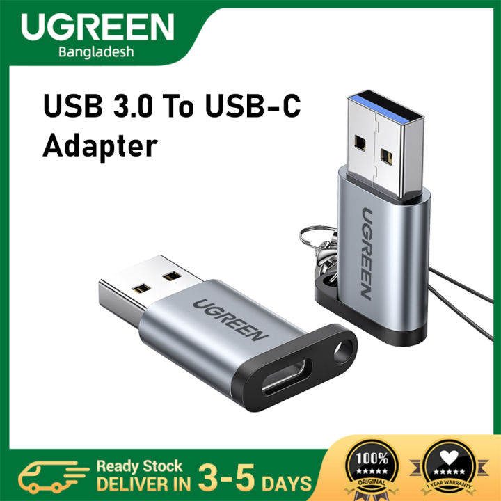 UGREEN 50533 USB 3.0-A to USB-C M/F Adpater (Gray) #US276 - USB 3.0 To ...