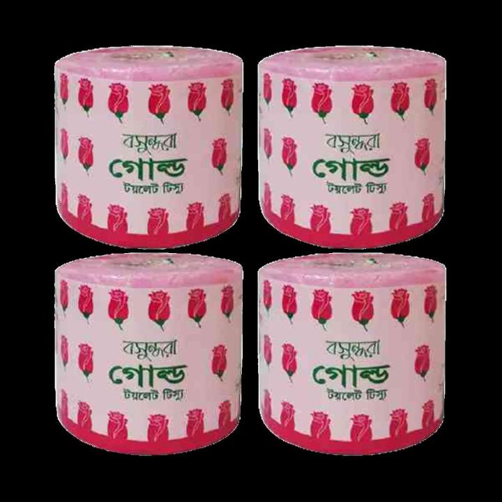 Bashundhara Gold Toilet Tissue Combo 4 Pcs | Daraz.com.bd