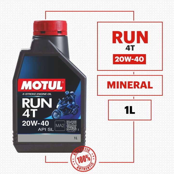 MOTUL RUN 4T Mineral 20W40 Motor-cycle Engine Oil 1L | Daraz.com.bd