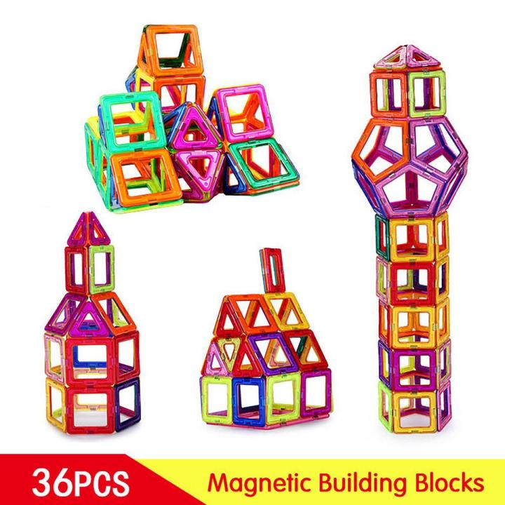 30 Pcs Magnetic Building Blocks, Kids Building Tile Set for Imagination Skill, Learning ...