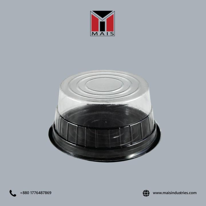 One Time Disposable Plastic Food Round Cake Tray With Lid Small Pvc ...